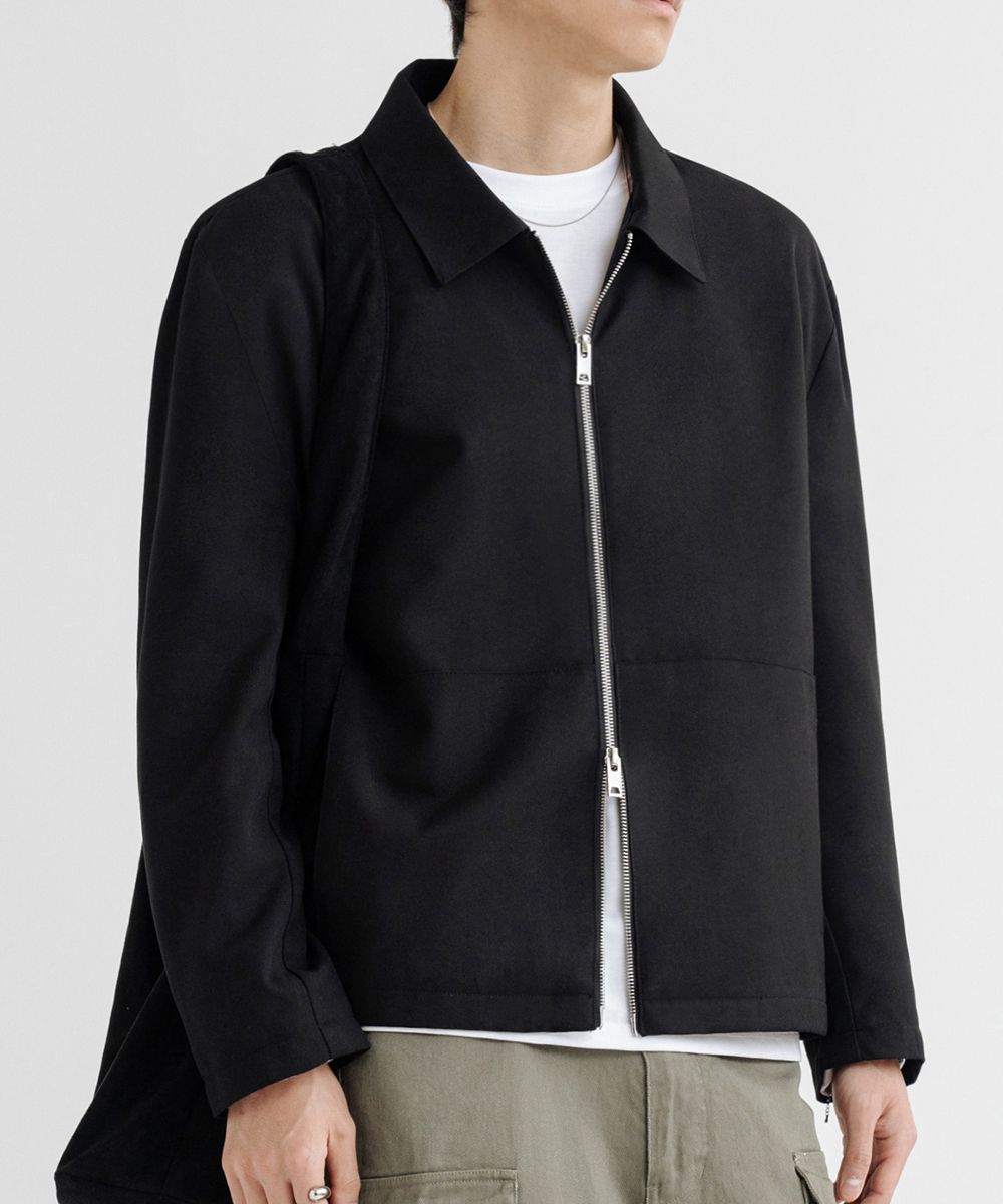MUSINSA | LEMAIN SECOND Minimal overfit two-way jacket [black]