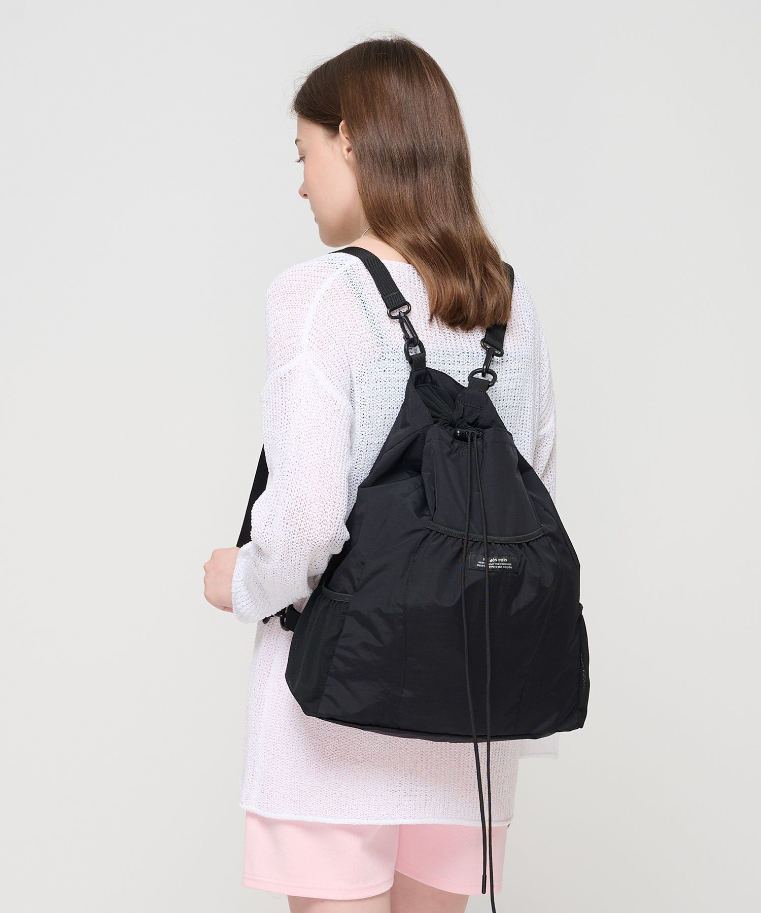 MUSINSA公式 | ROIDESROIS Drawstring backpack (black)