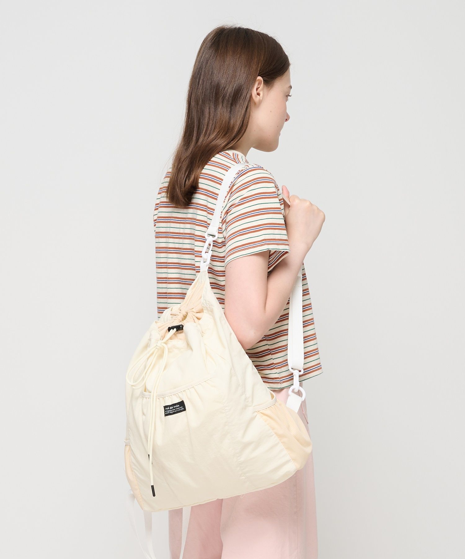 MUSINSA公式 | ROIDESROIS Drawstring backpack (ivory)