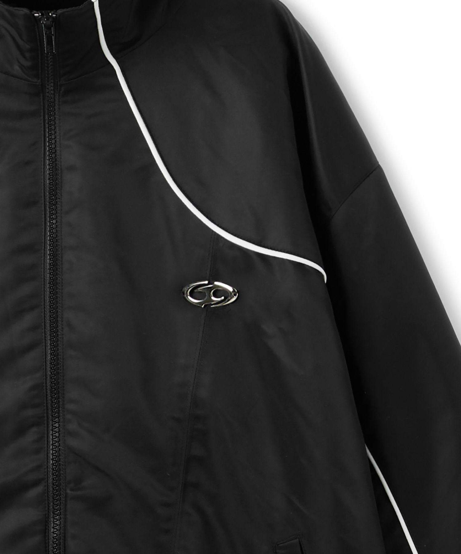 MUSINSA公式 | GOTTER GALLERY LOGO LINE SHELL NYLON JACKET_BK