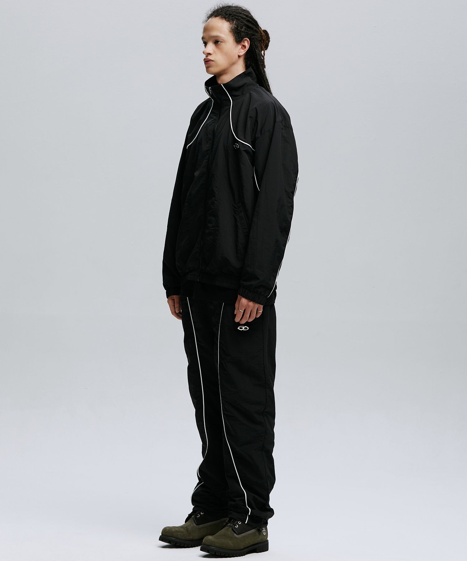 MUSINSA公式 | GOTTER GALLERY LOGO LINE SHELL NYLON JACKET_BK