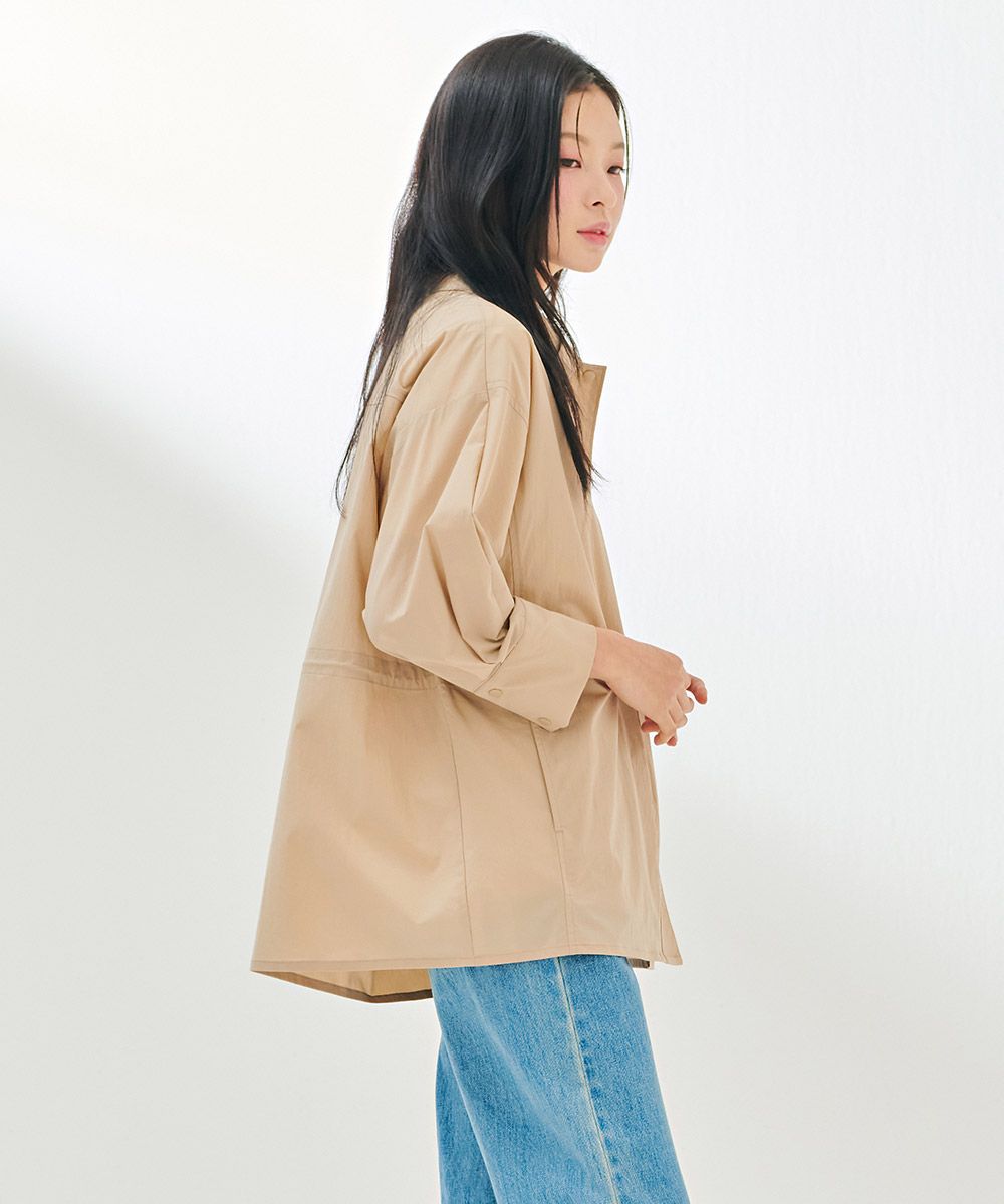 MUSINSA | CHASECULT Women's open collar jacket-type three-quarter shirt ...