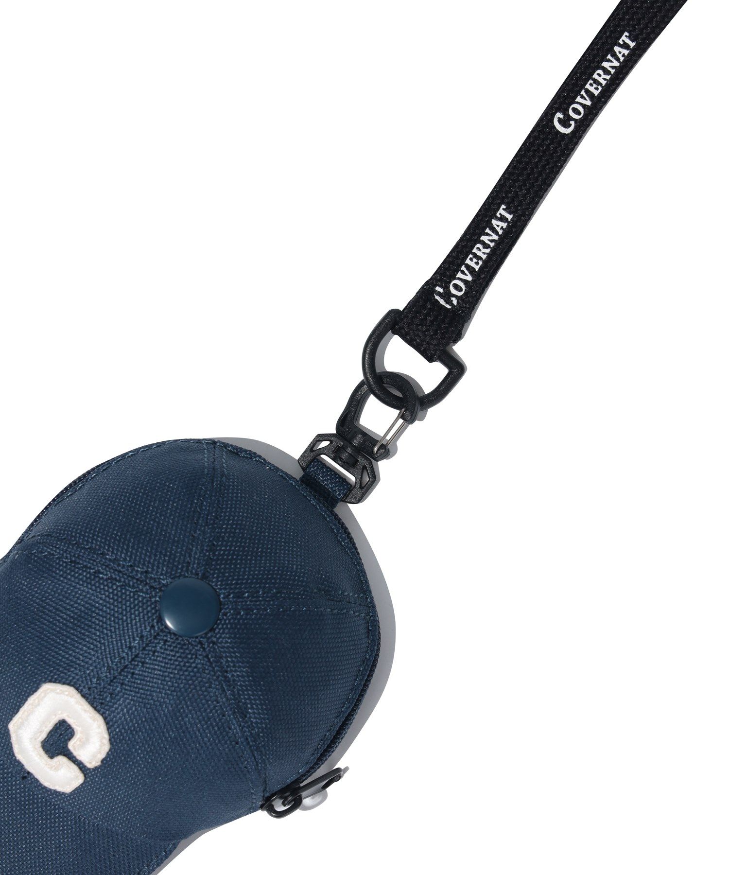 MUSINSA | COVERNAT C logo hat airpod pouch navy