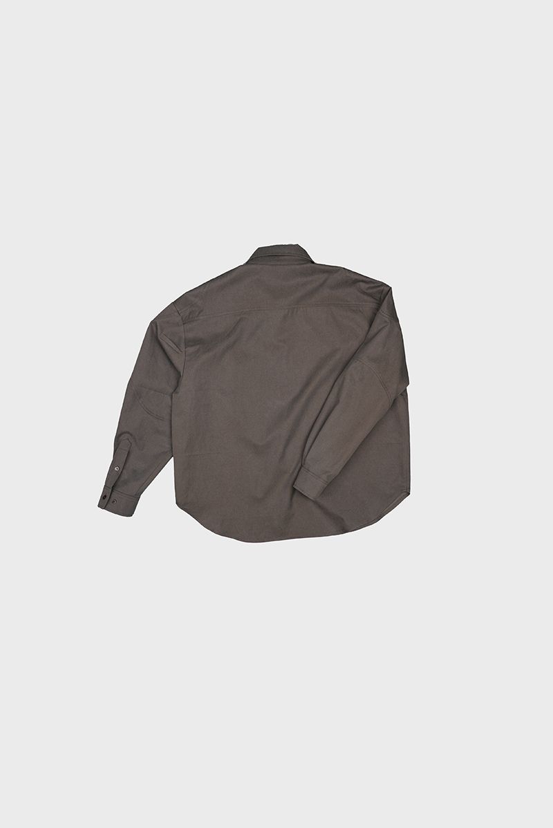 MUSINSA | DARED SHARP POCKET SHIRT IN DUSTY BROWN