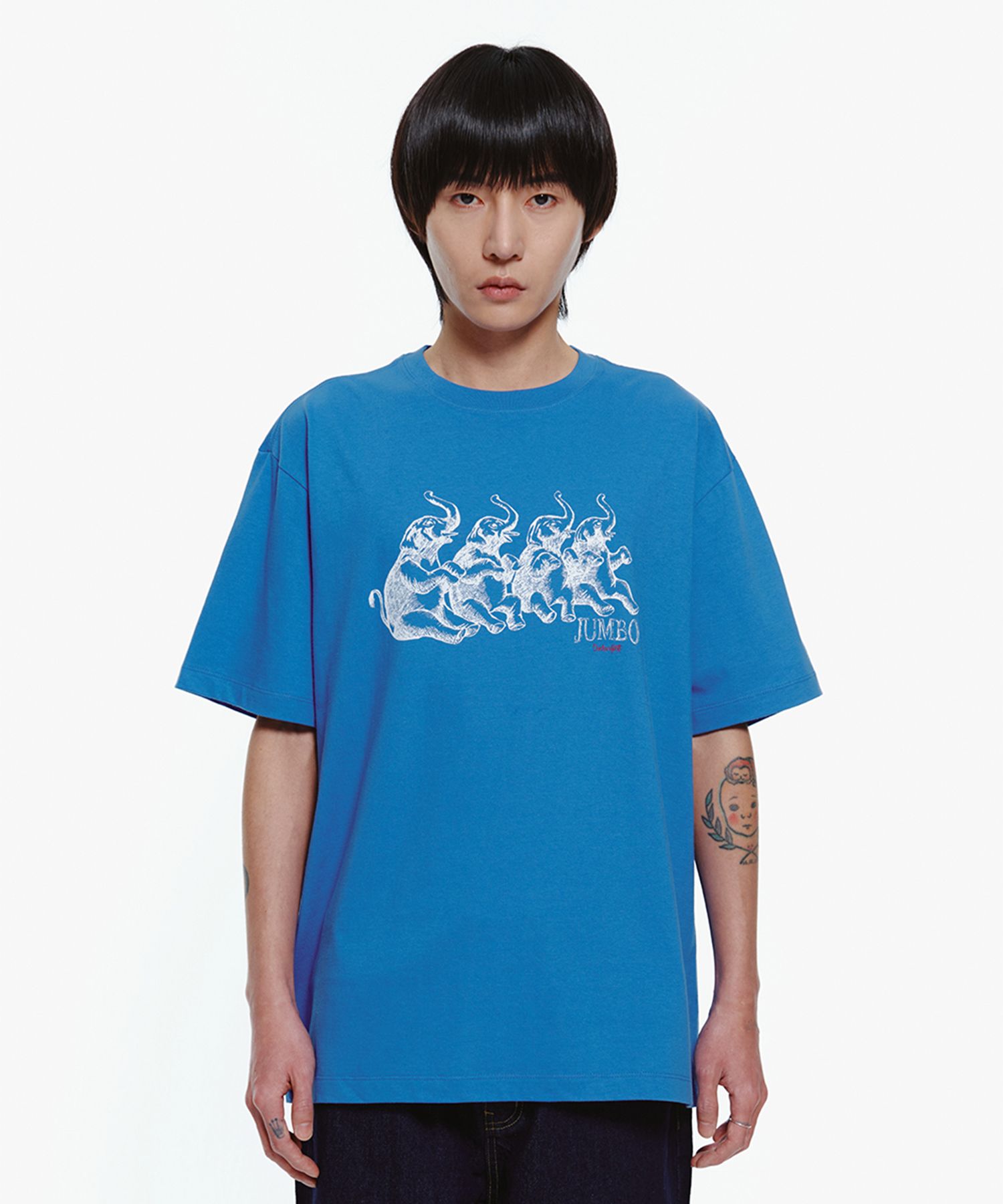 MUSINSA | BACK AND FORTH JUMBO TEE[BLUE]