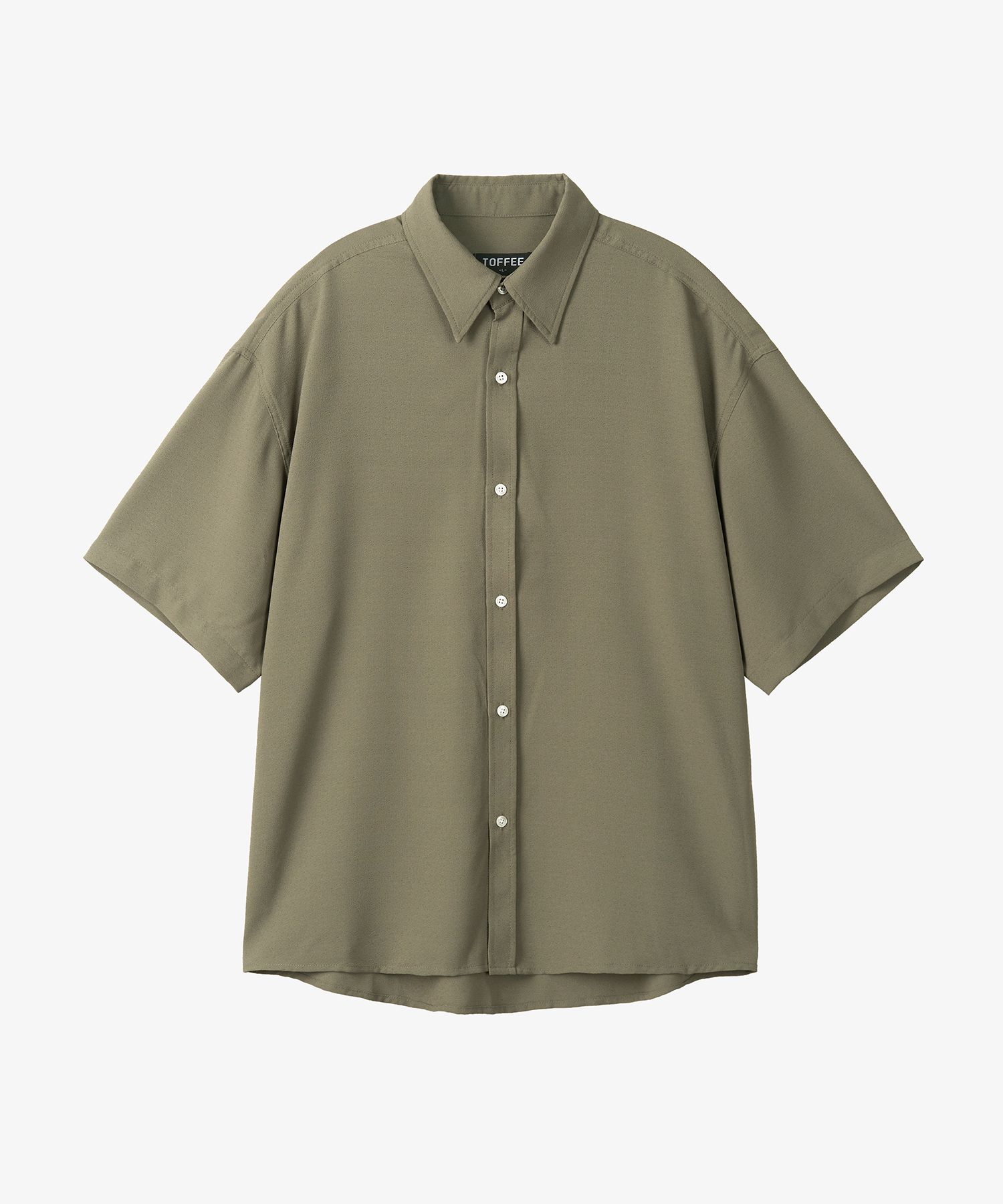 MUSINSA | TOFFEE Summer Oversized Fit Half Shirt (KHAKI)