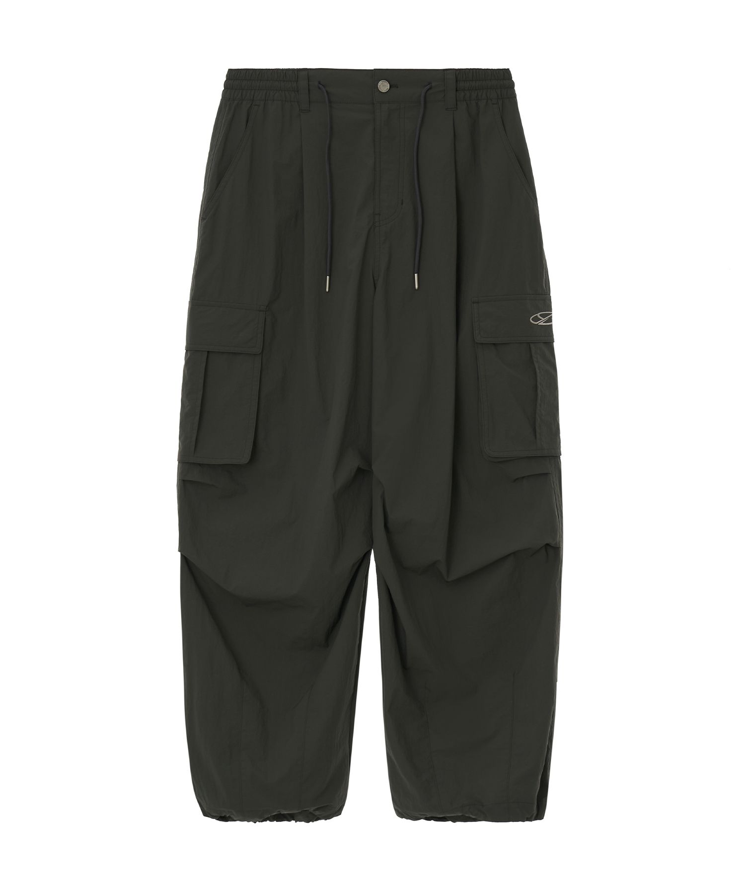 MUSINSA | 1993STUDIO Symbol Logo Nylon Parashut Pants_Khaki Gray