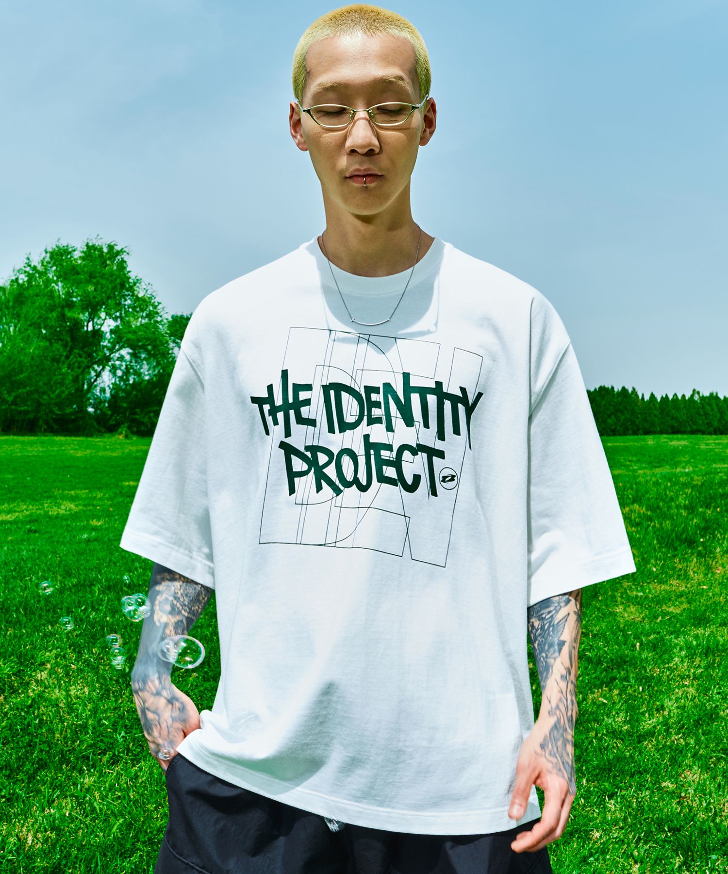 MUSINSA | THE IDENTITY PROJECT Punch round half sleeve [ivory]