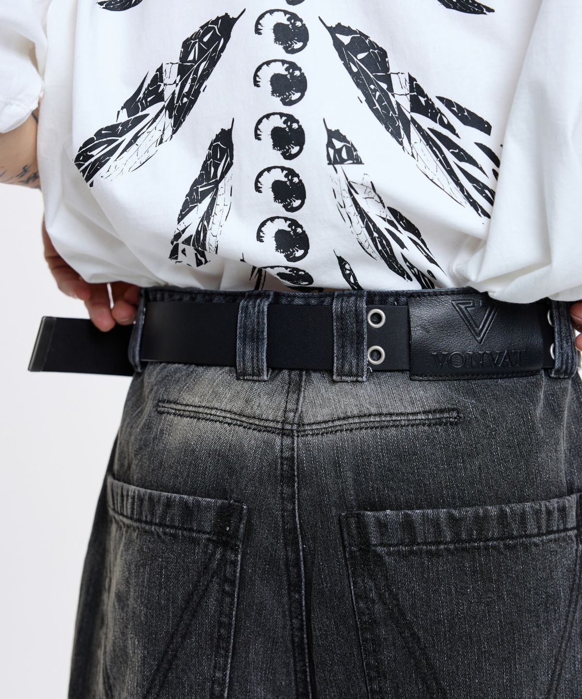 본바트(VONVAT) Half Eyelet Belt (Black) - 사이즈 & 후기 | 무신사