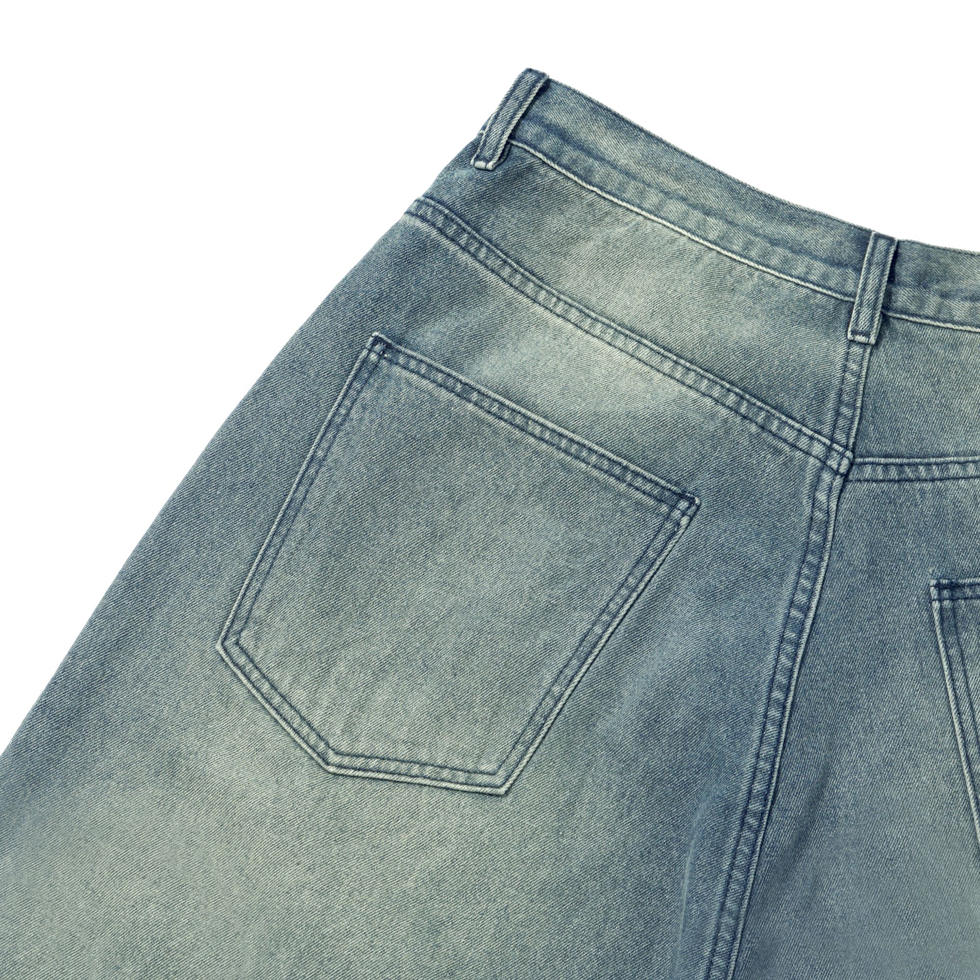 MUSINSA公式 | FILLUMINATE Damage Washed-out Denim Pants-Blue