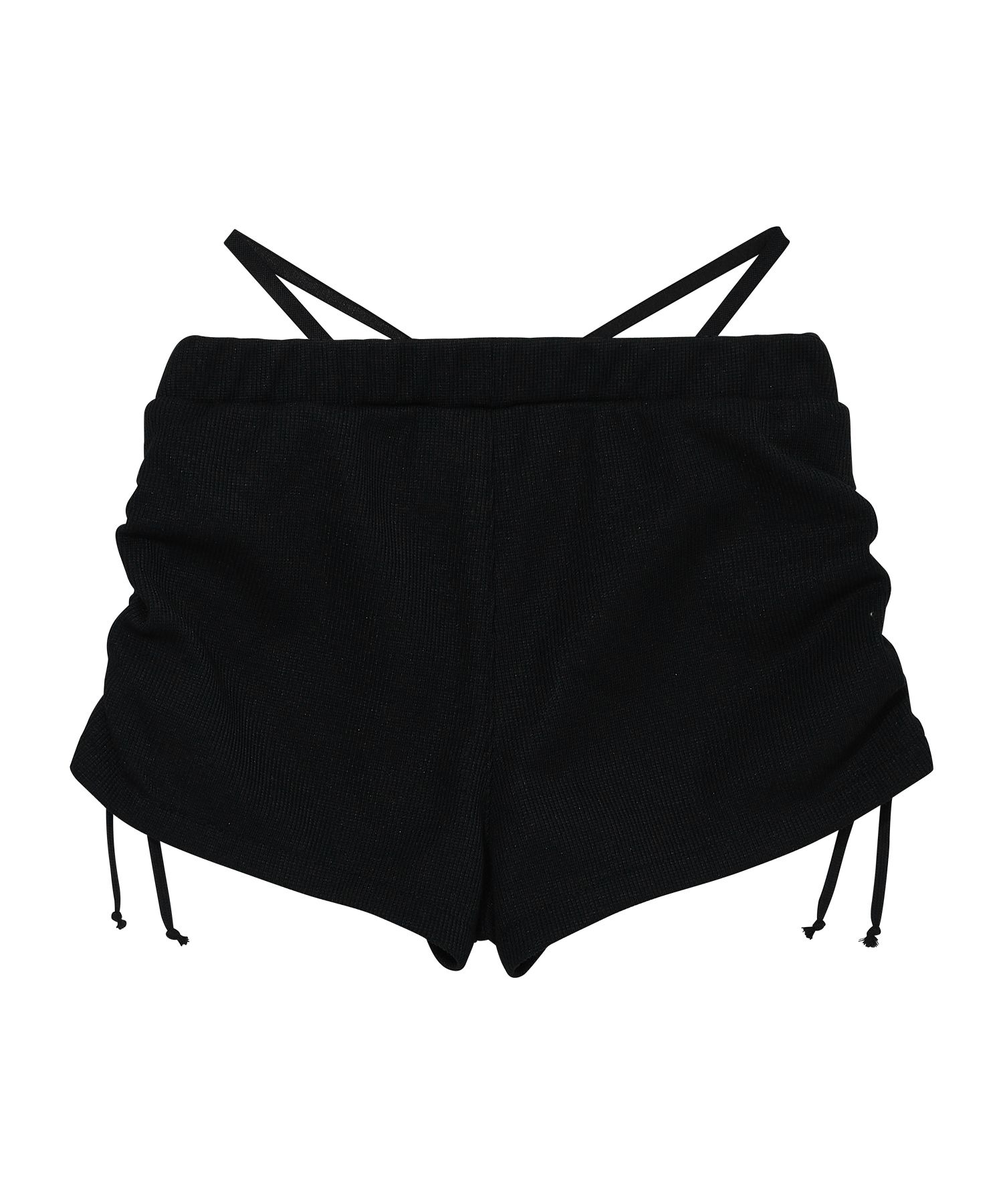 MUSINSA公式 | Don't Ask My Plan Shirring String Micro Shorts_Black