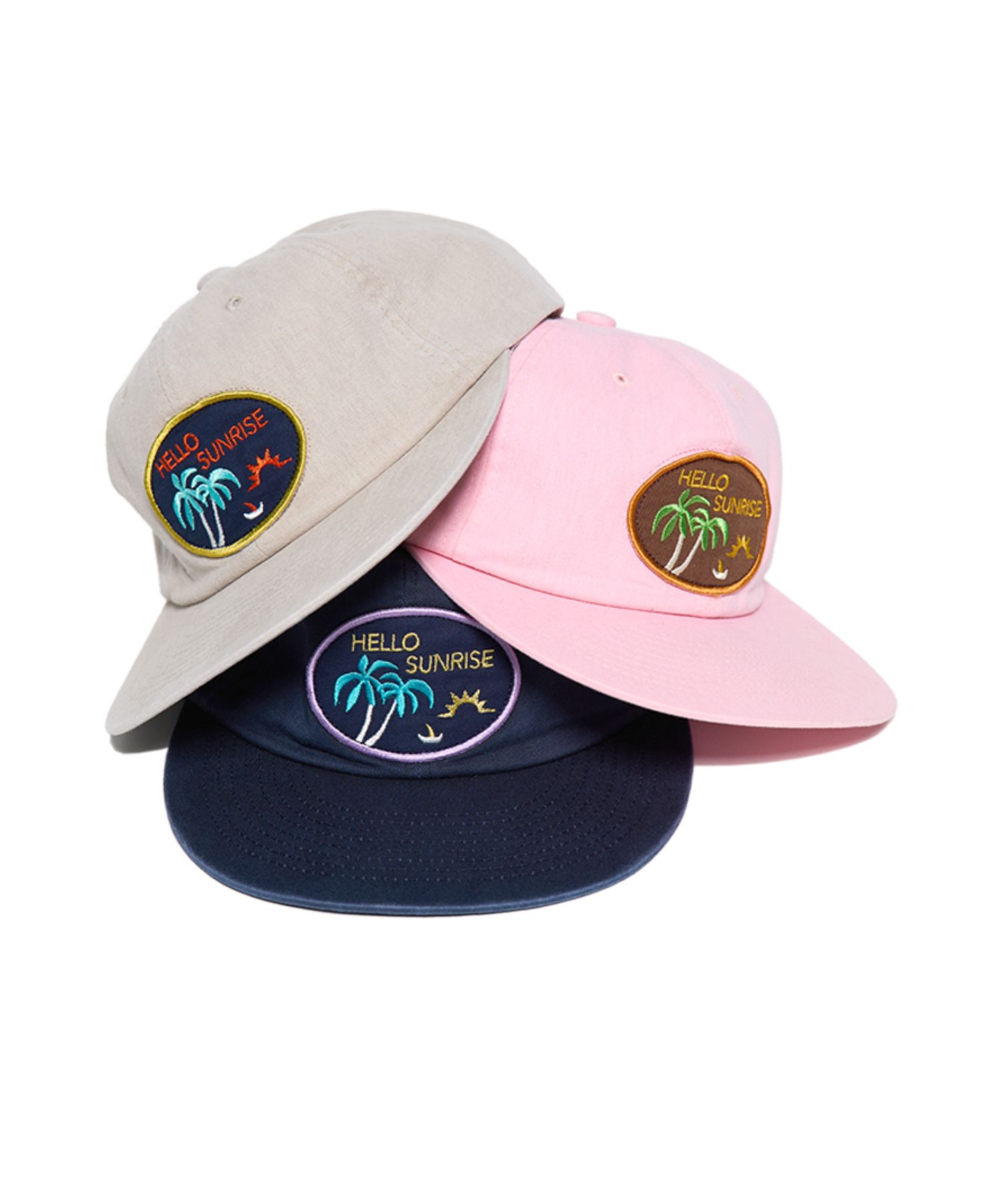 MUSINSA | HELLO SUNRISE HS Palm Tree Wappen 6Panel Cap_Beige