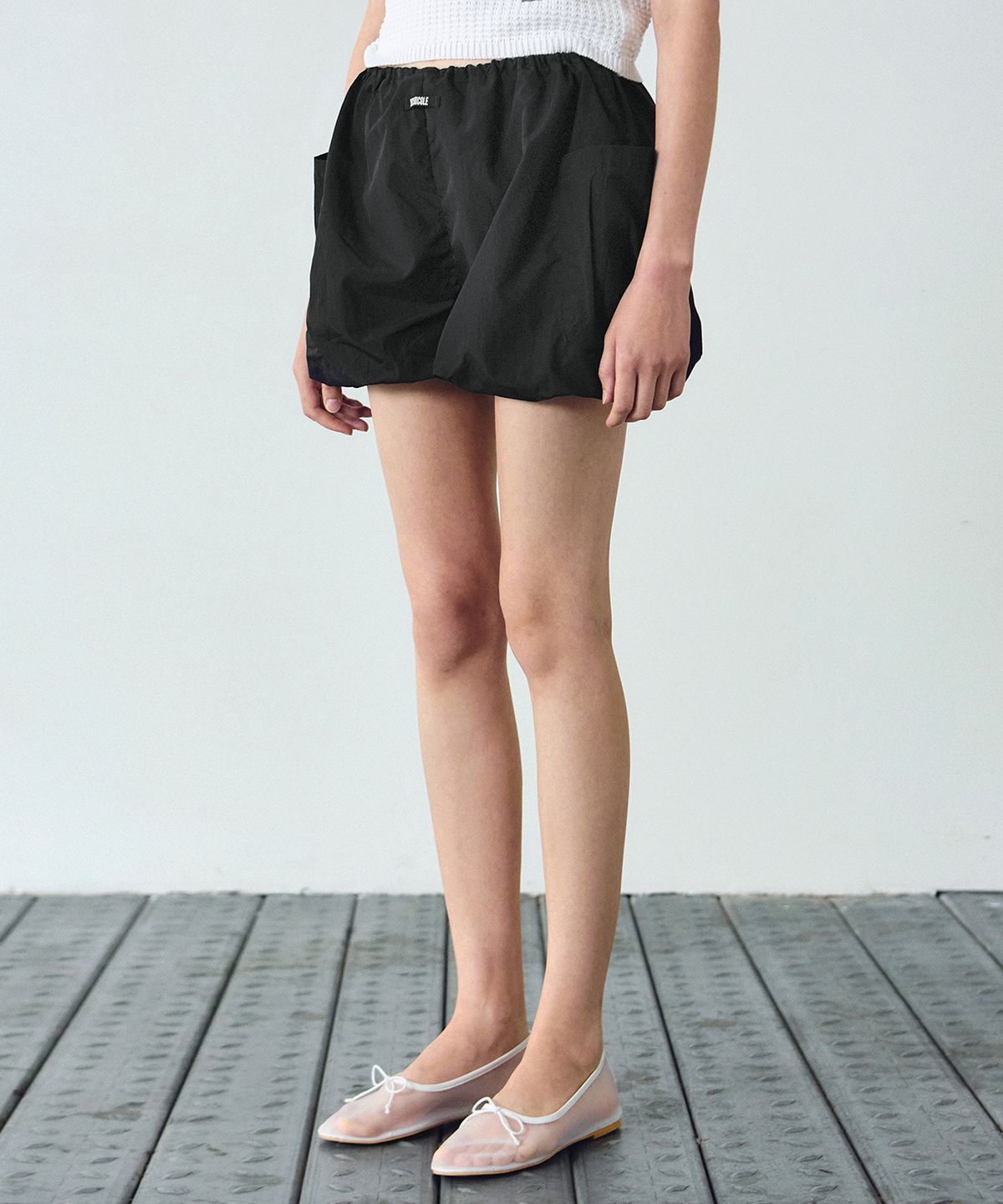 닉앤니콜(NICK&NICOLE) MINIMAL LABEL CARGO SHORT PANTS_BLACK - 사이즈 & 후기 | 무신사
