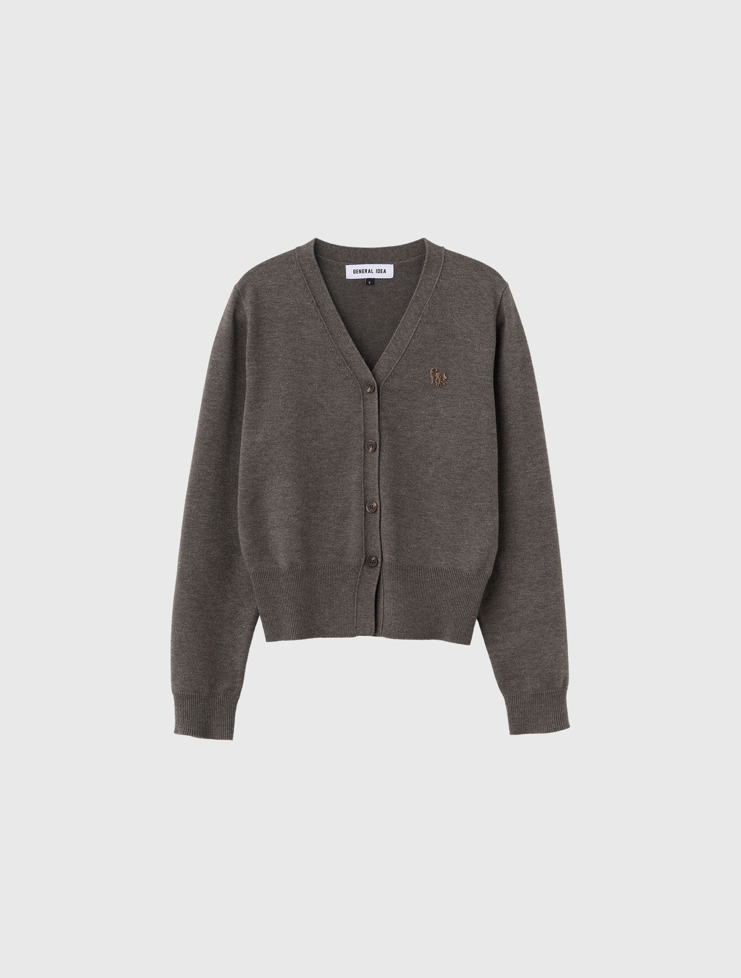 MUSINSA公式 | GENERAL IDEA GNRL Essential Cardigan [CHARCOAL] / WBD3L04503