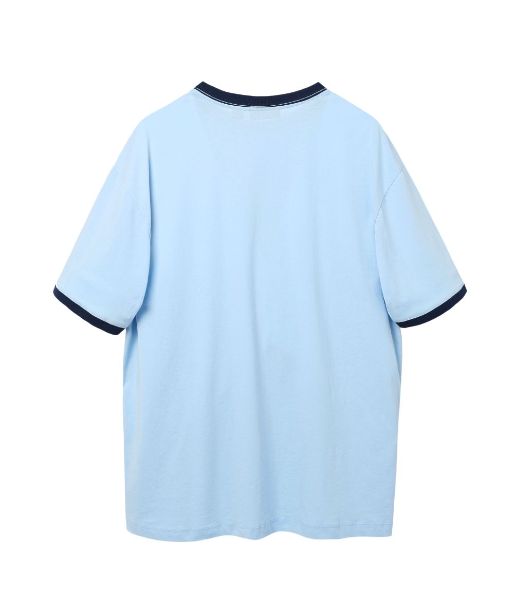MUSINSA公式 | OPENING PROJECT Identity Ringer T Shirt - Sky Blue