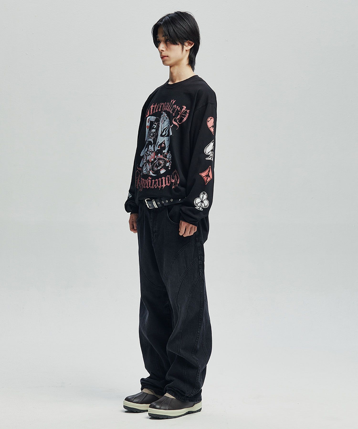 MUSINSA公式 | GOTTER GALLERY POKER FACE LONG SLEEVE_BK