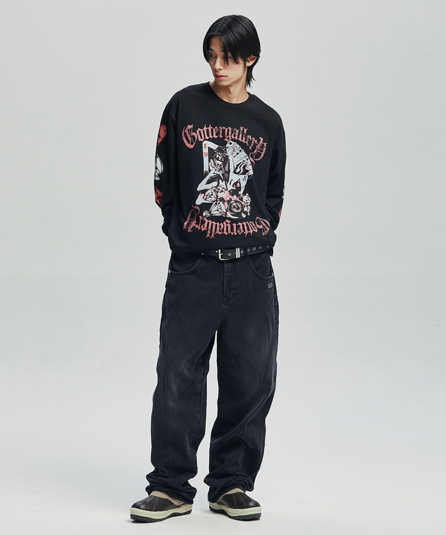 MUSINSA公式 | GOTTER GALLERY POKER FACE LONG SLEEVE_BK