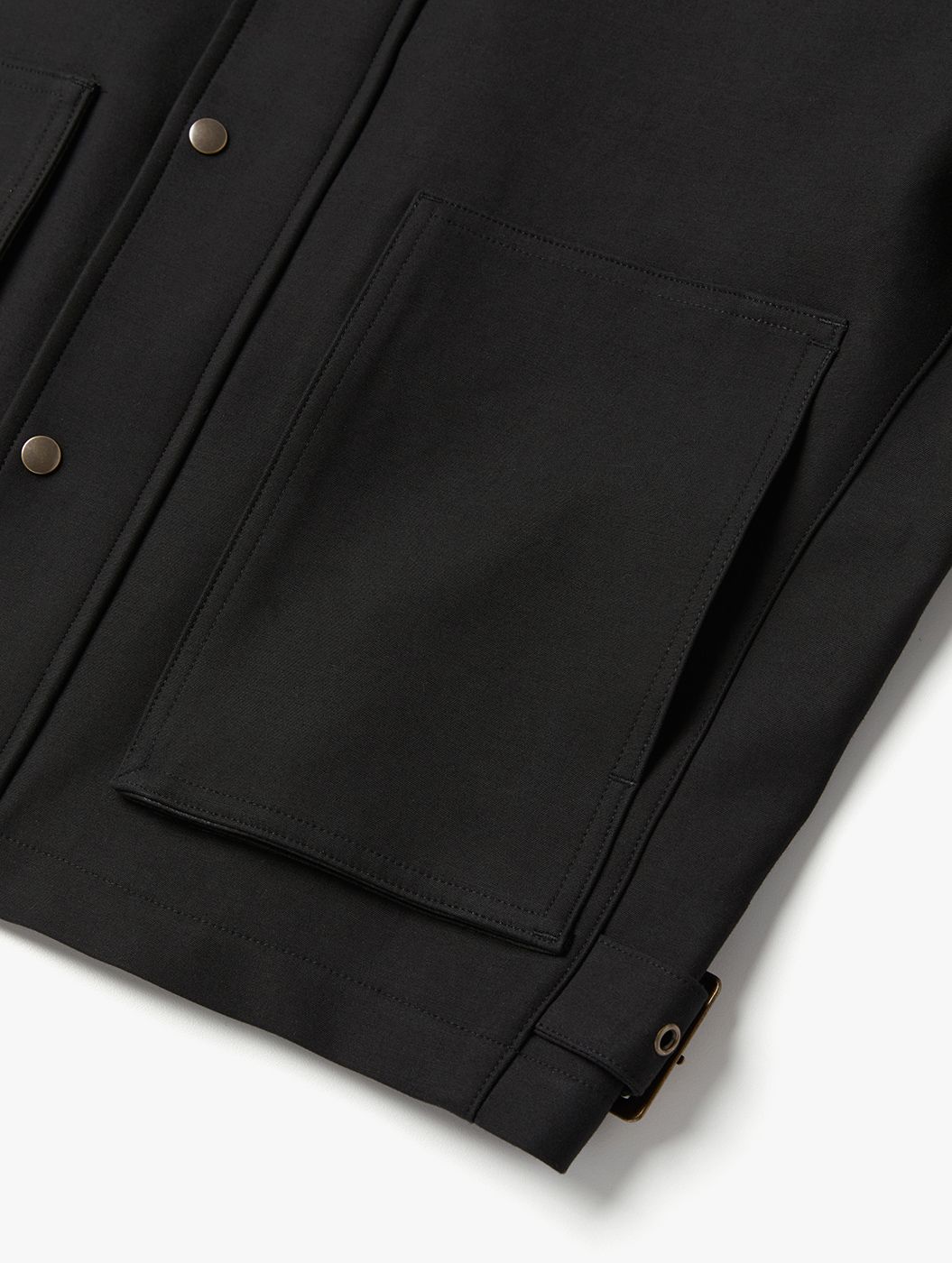 MUSINSA | LEMARD Leather Collar Work Jacket - Black