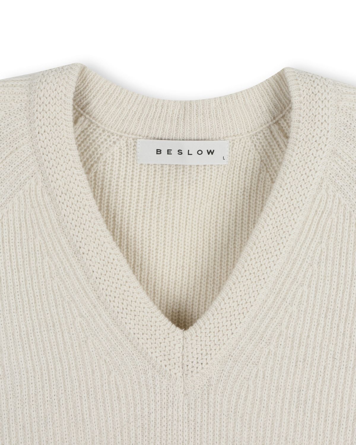 비슬로우(BESLOW) OVERSIZED V NECK KNIT IVORY - 사이즈 & 후기 | 무신사