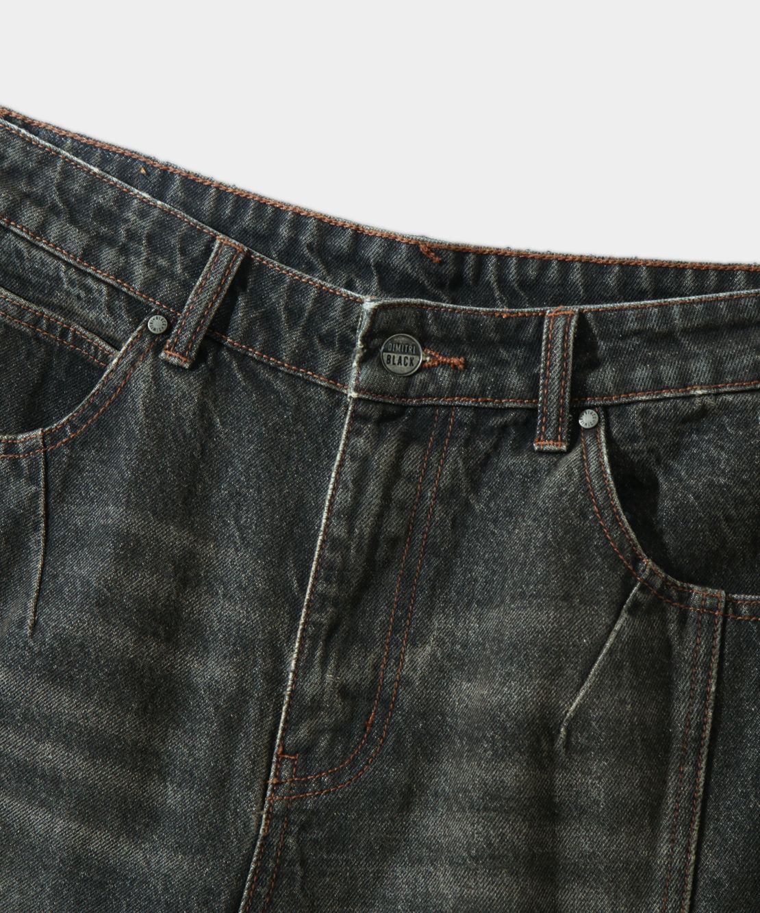 MUSINSA公式 | DIMITRI BLACK VLAD round slash denim pants_dust black