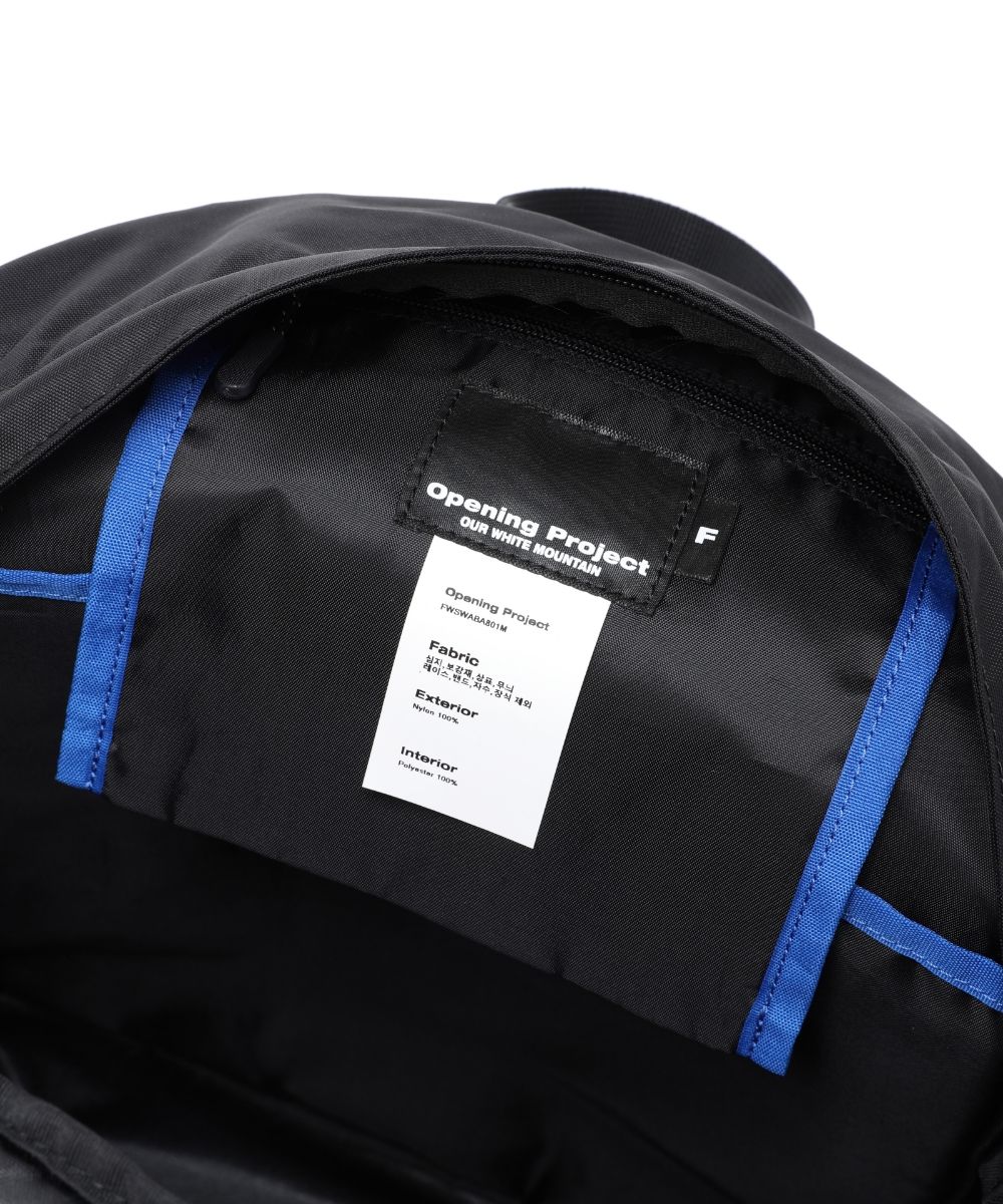 MUSINSA公式 | OPENING PROJECT Logo String Backpack - Black