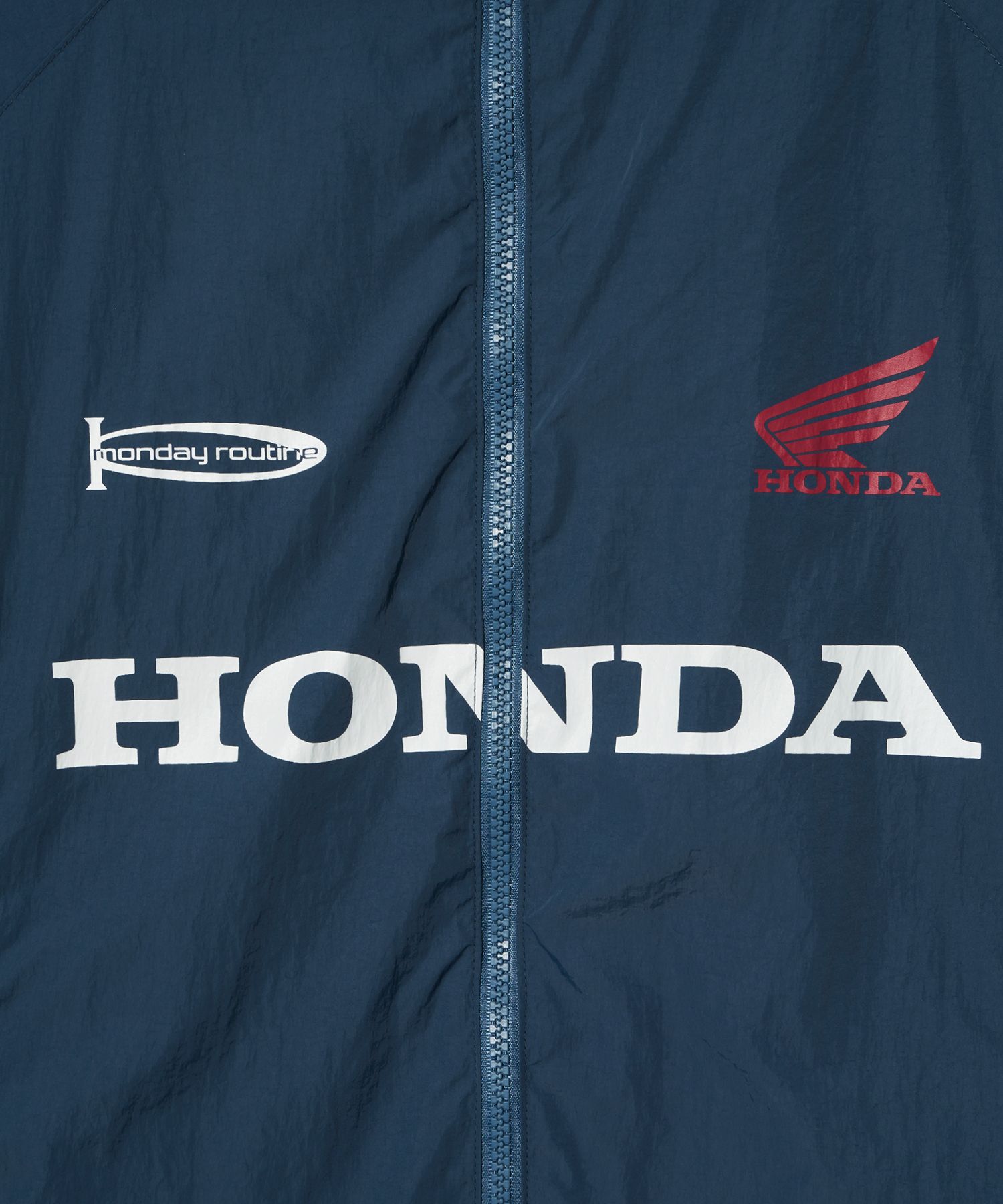 MUSINSA公式 | Honda Motorcycle Track Zip up Jacket Vintage Blue