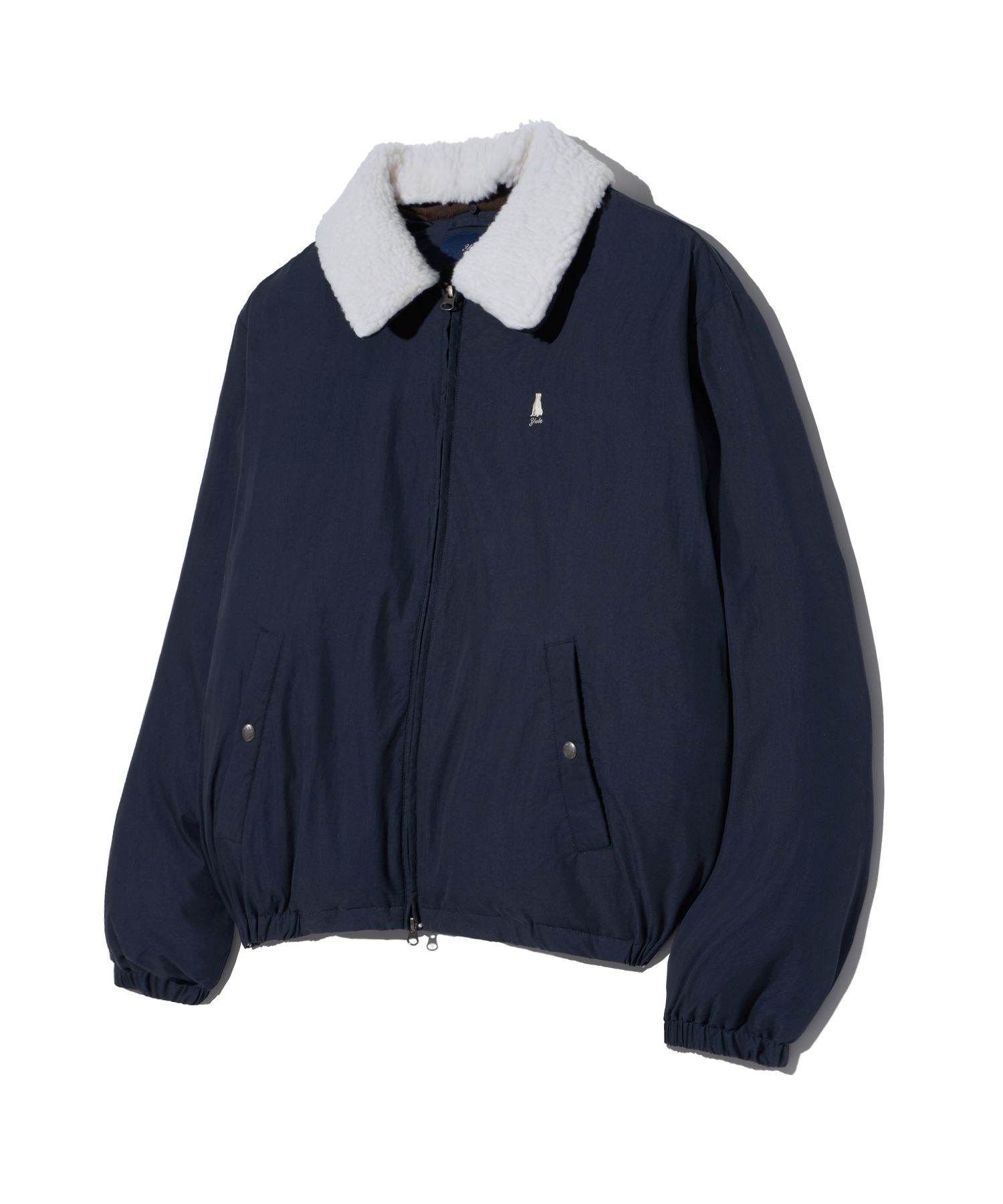 MUSINSA | YALE Detachable Boa Short Puffer Jacket_Navy