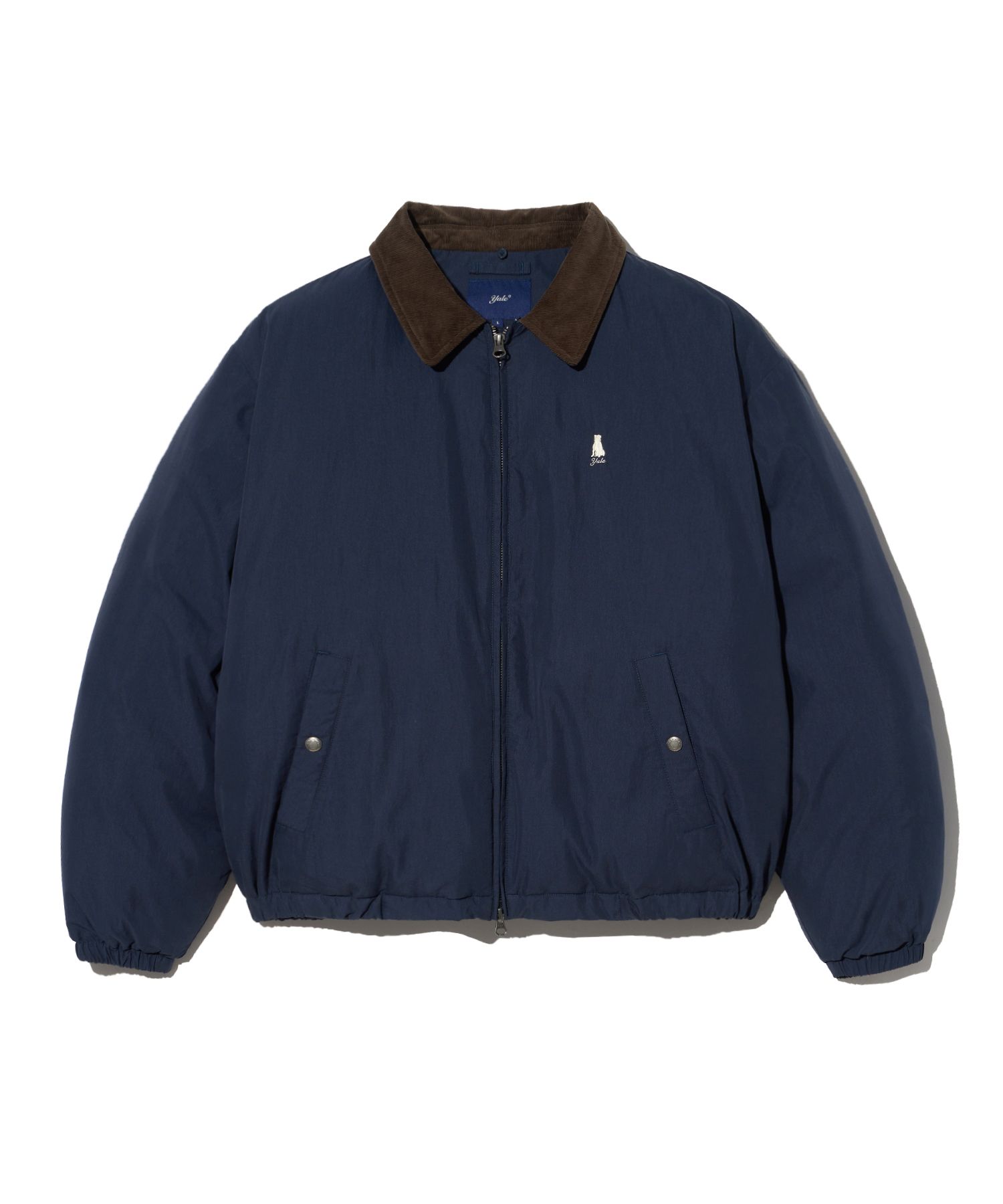 MUSINSA | YALE Detachable Boa Short Puffer Jacket_Navy