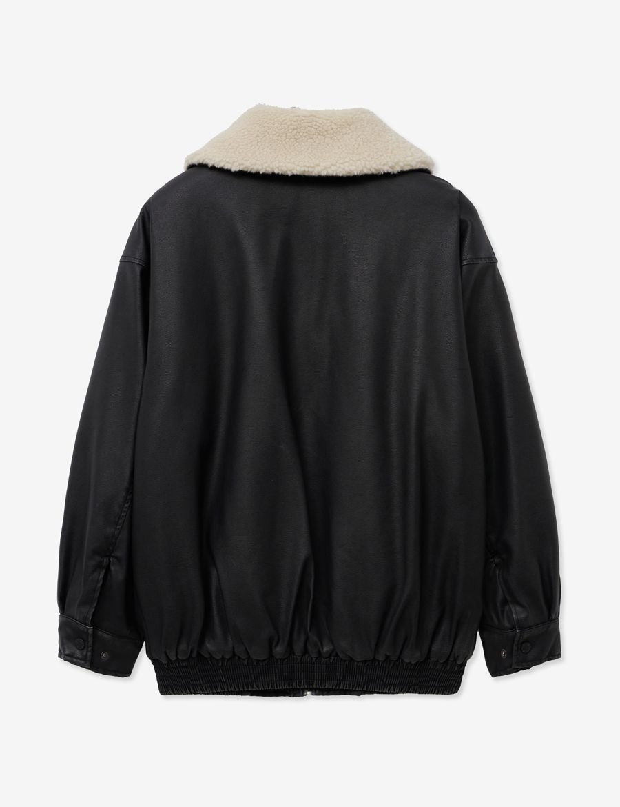 MUSINSA | LADY VOLUME SHEARING SIGNATURE VINTAGE COATING LEATHER ...