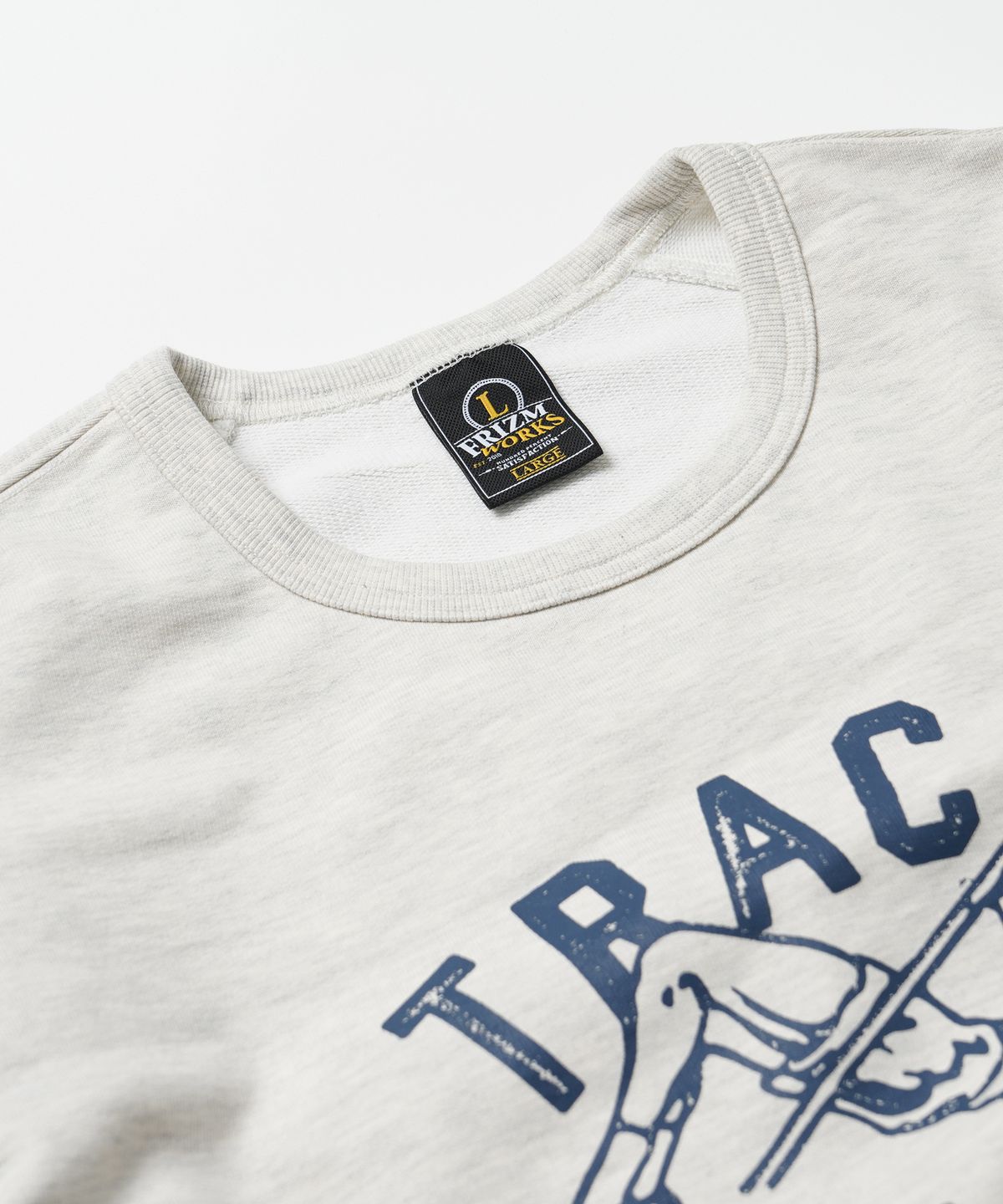 프리즘웍스(FRIZMWORKS) T&F HIGH JUMP SWEATSHIRT _ OATMEAL - 사이즈 & 후기 | 무신사