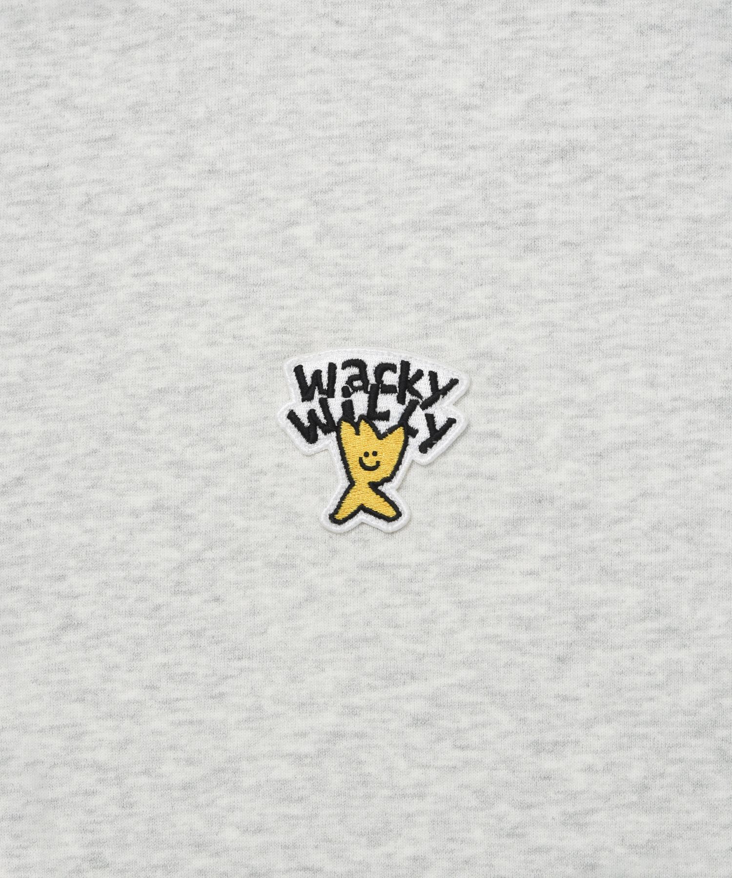 MUSINSA | WACKY WILLY Basic Logo Wappen Man to Man Light Gray