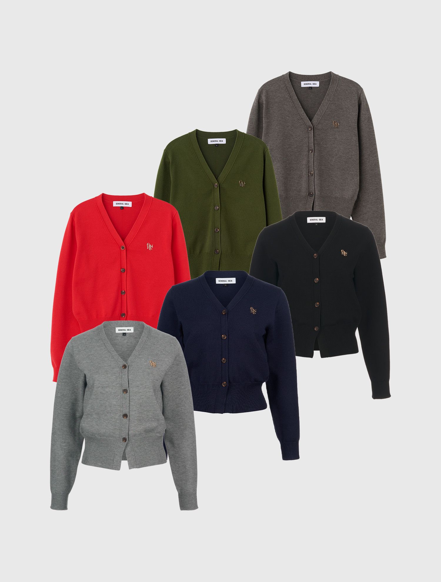 MUSINSA | GENERAL IDEA GNRL Essential Cardigan [2PACK] / WBD3L04503