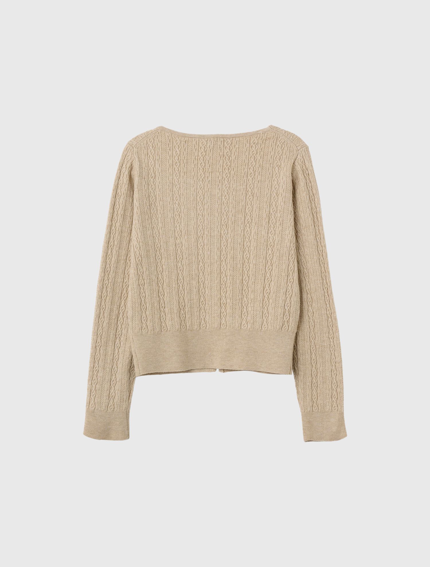 MUSINSA | GENERAL IDEA Multi Cable Slit Pullover [OATMEAL] / WBD3L05521