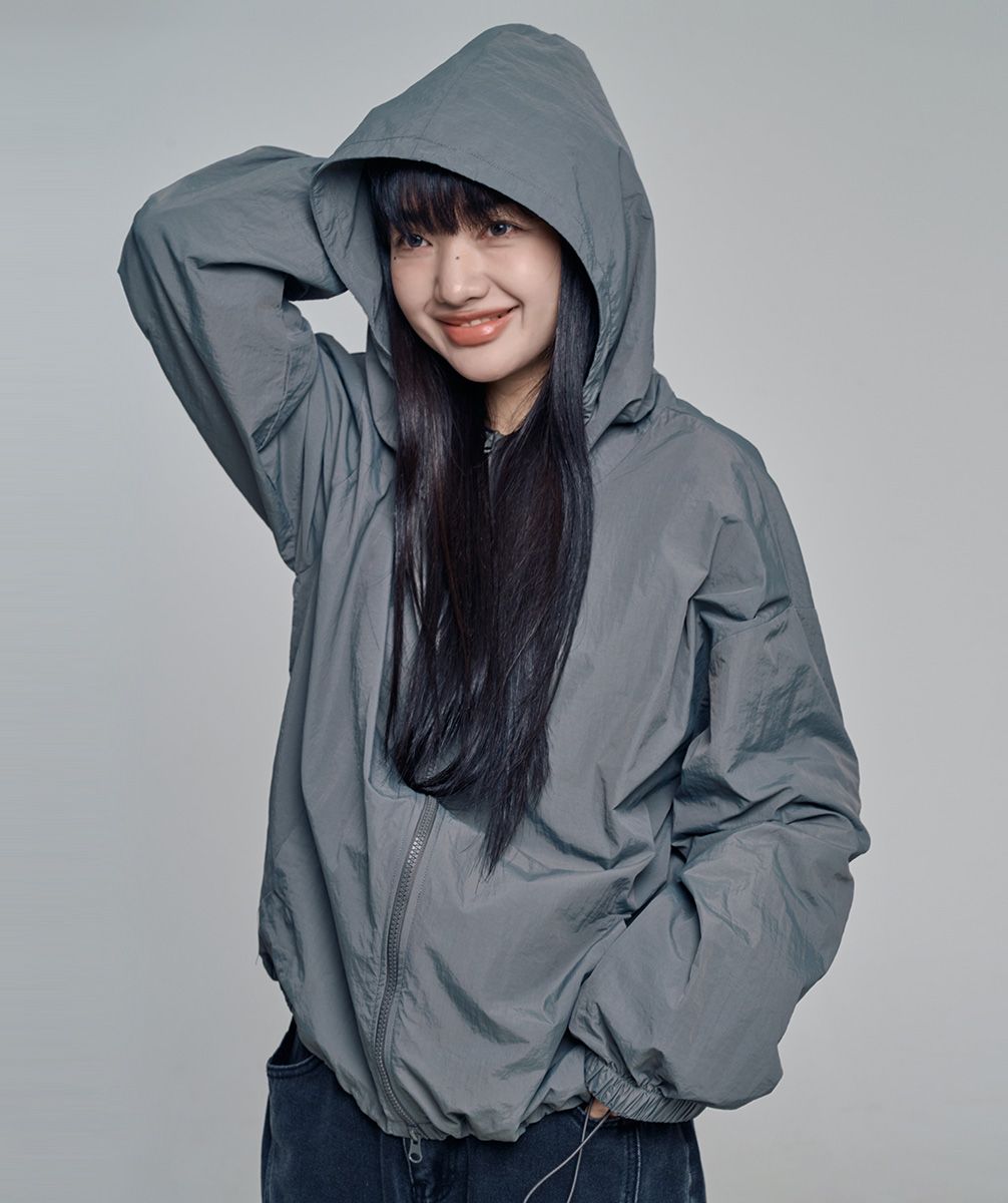 MUSINSA | CHICKS Early Nylon Windbreaker Rough Gray