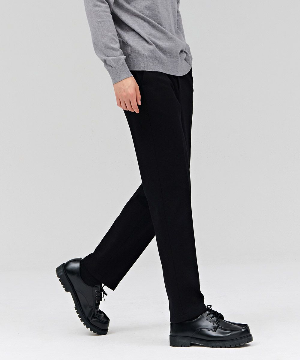 MUSINSA公式 | CHASECULT Men's Tapered Fleece Slacks - Black