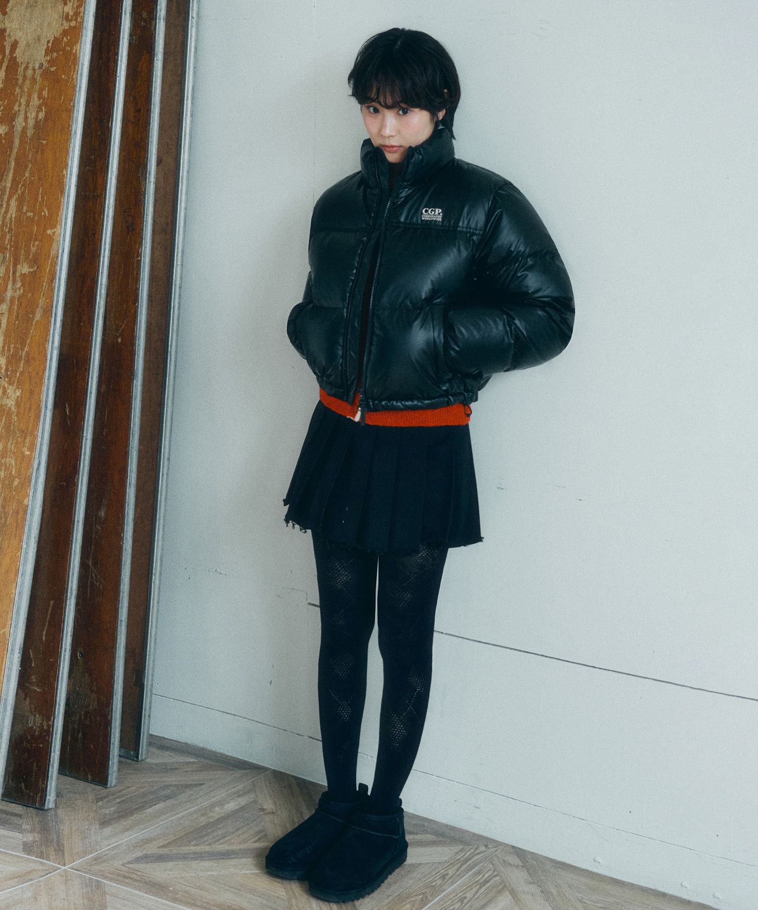 MUSINSA | Codegraphy [24 years Ver.] (Women) RDS Glossy Duck Down Pupa Short Padding_Black