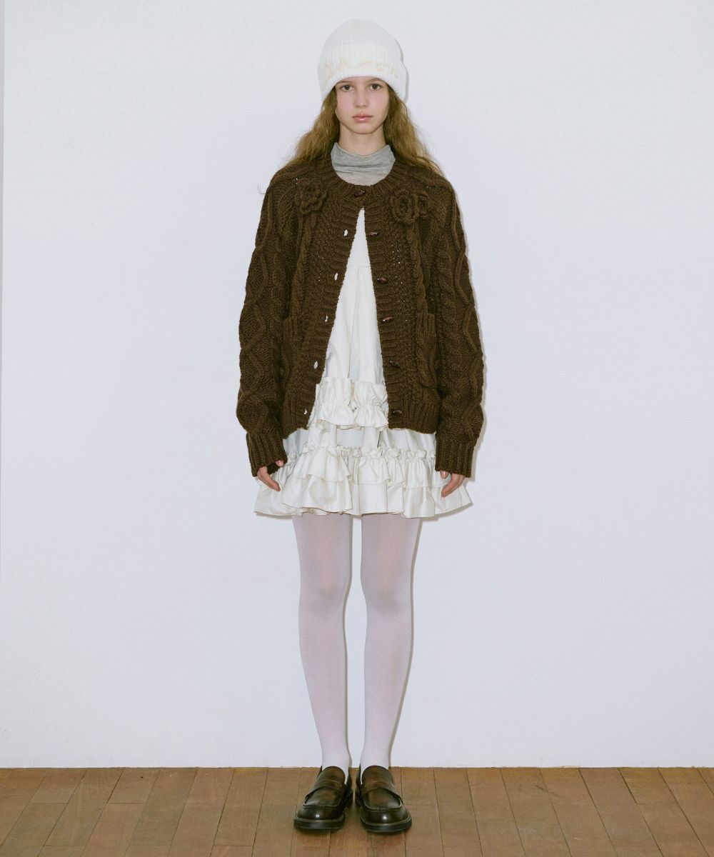 MUSINSA公式 | SINOON Frill Sleeveless Dress (Cream Yellow)