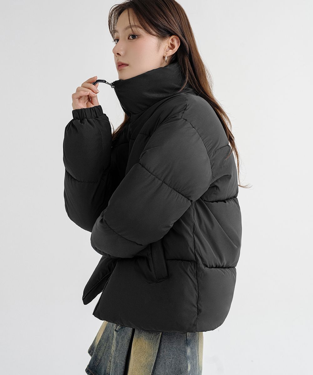 MUSINSA | LEMAIN SECOND 2WAY OVERFIT VOLUME WELLON PUFFER SHORT PADDING [BLACK]