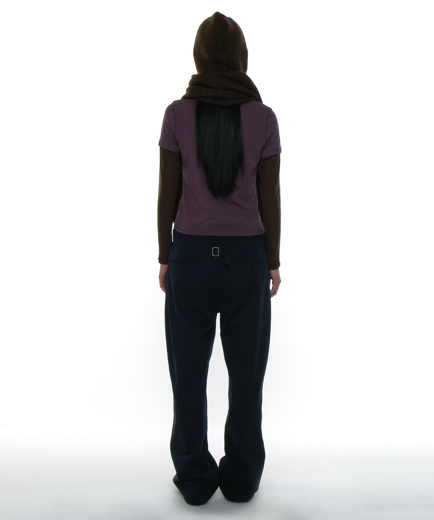 MUSINSA | PARTIMENTO WOMEN Hooded Pocket Knit Muffler_Brown MUSINSA | PARTIMENTO WOMEN Hooded Pocket Knit Muffler_Brown