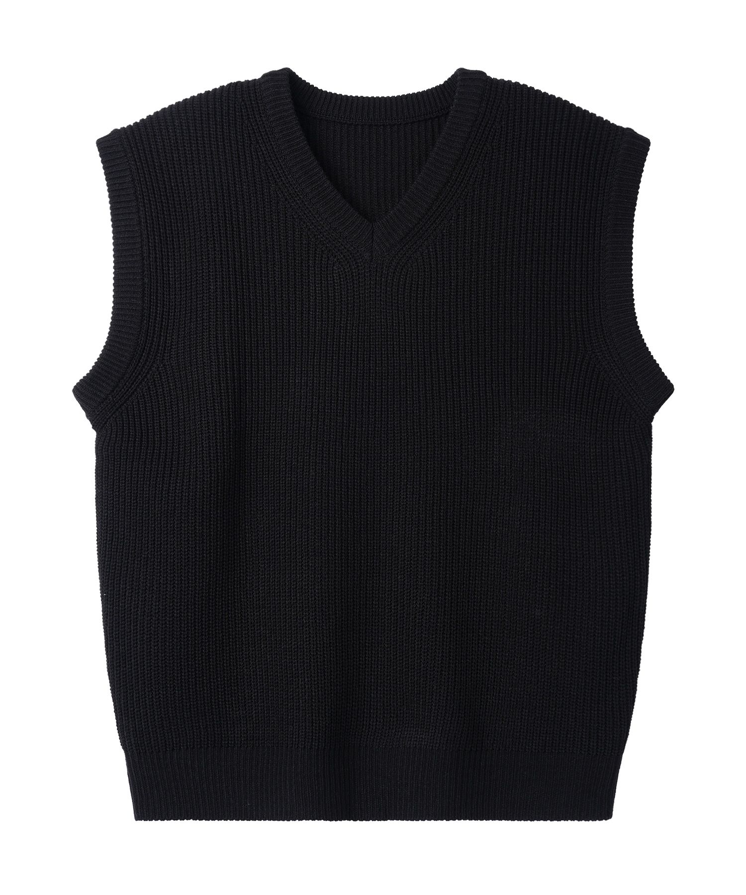 MUSINSA | ALVINCLO [DE LUXE] Oversized V-neck Hatchi Knit Vest DLX1508 ...