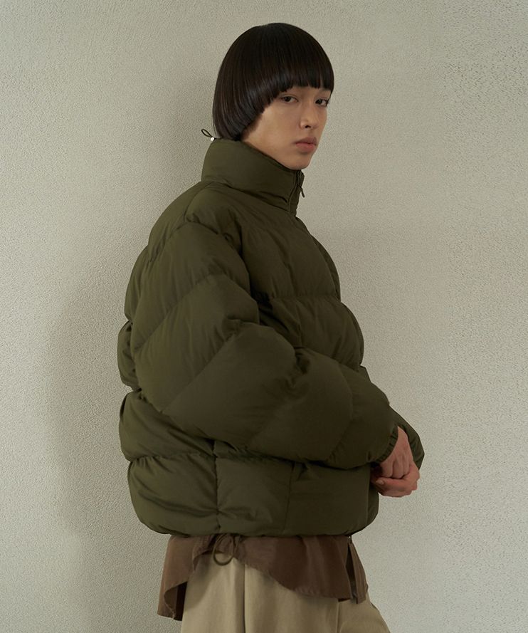 MUSINSA公式 | LAFUDGESTORE Duckdown minimal puffer short padding_Mild khaki