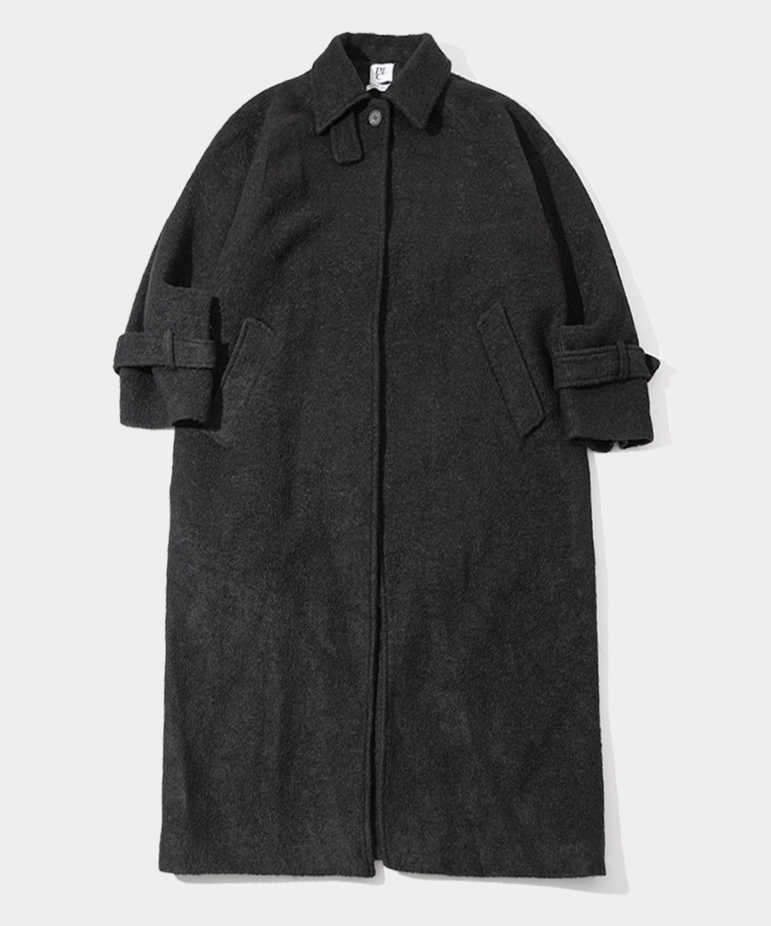 MUSINSA | PLACE STUDIO Raglan Boucle Fleece Wool Blend Balmacaan Belted ...