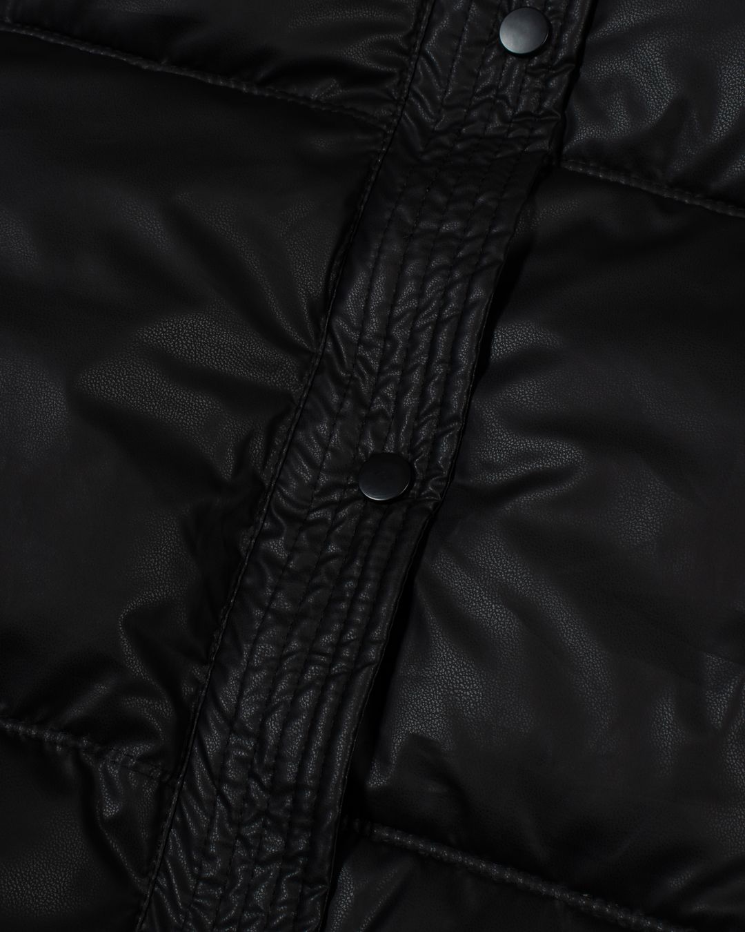 MUSINSA公式 | MOAA Glossy pu-leather Puffer (BLACK)