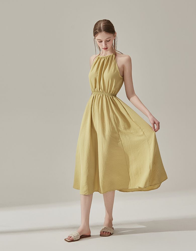 MUSINSA公式 | VIKINI VENDER Mob Halter Shirring Long One Piece