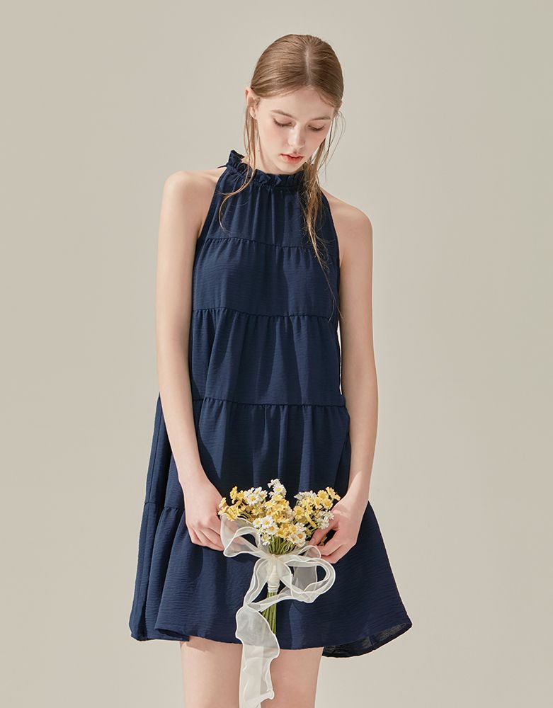 MUSINSA公式 | VIKINI VENDER Cynthia Halter Tiered Mini Dress