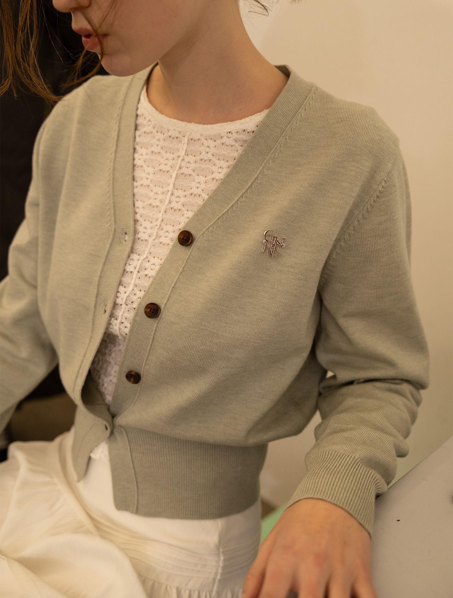 MUSINSA | GENERAL IDEA GNRL Essential Cardigan [MINT] / WBD3L04503