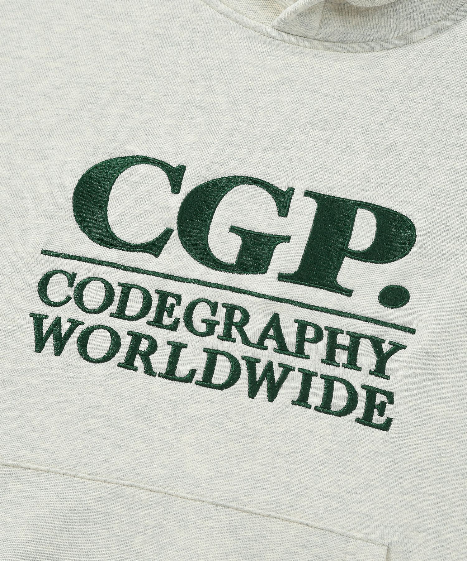 MUSINSA公式 | Codegraphy Square Logo Hoodie_Ivory