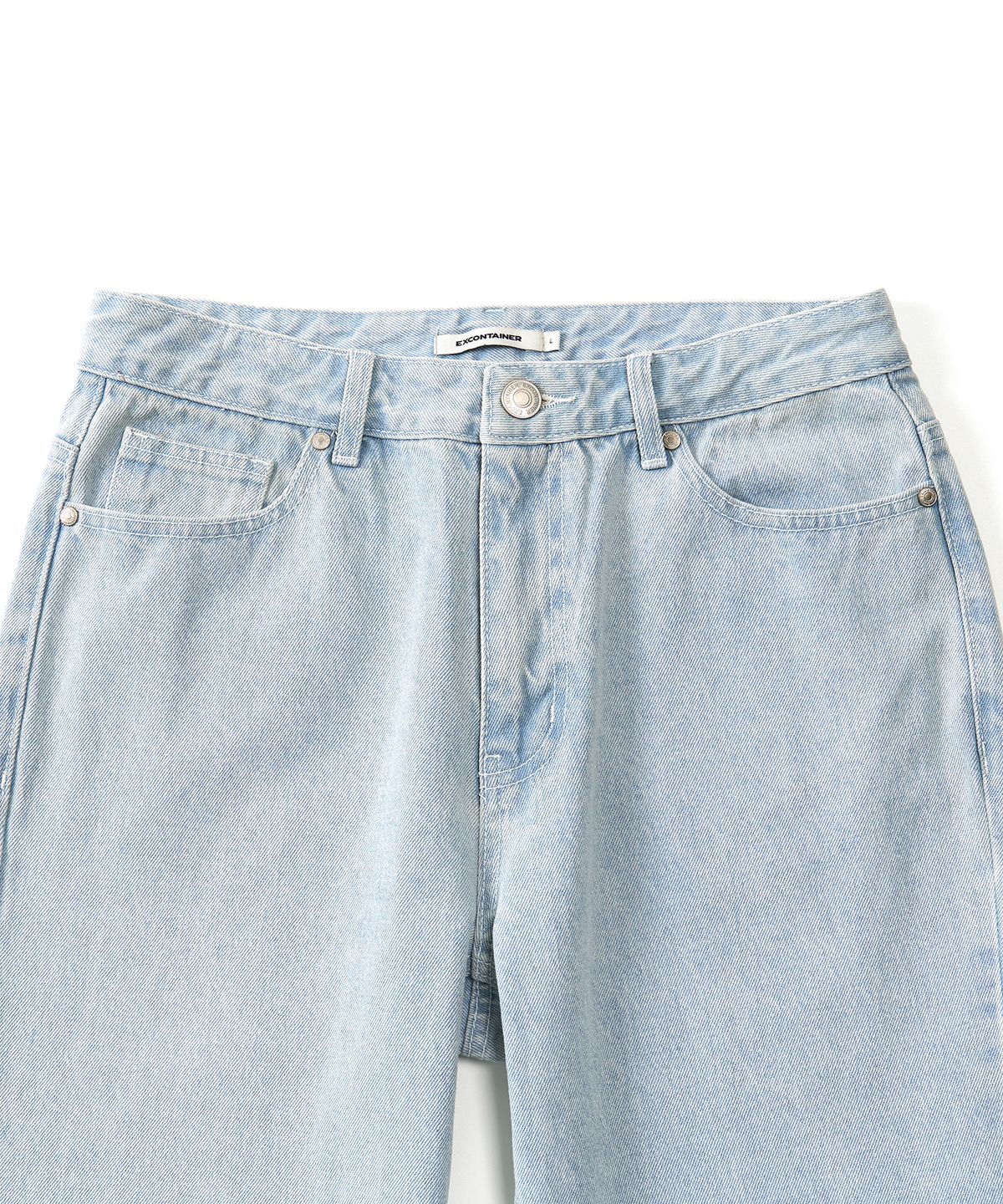 엑스컨테이너(EXCONTAINER) WIDE DENIM PANTS (SKY BLUE) - 사이즈 & 후기 | 무신사