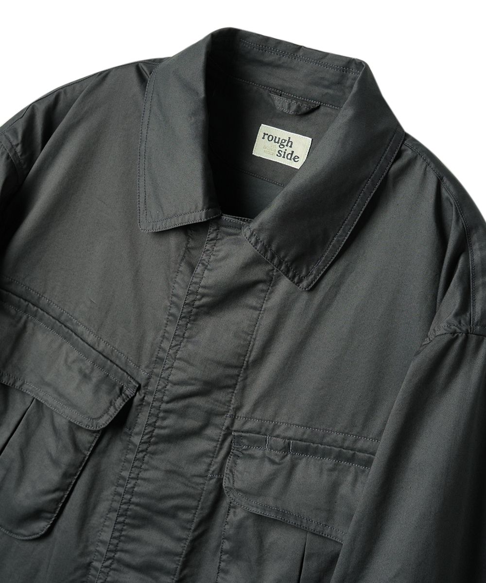 MUSINSA | ROUGH SIDE Fatigue Jacket Charcoal