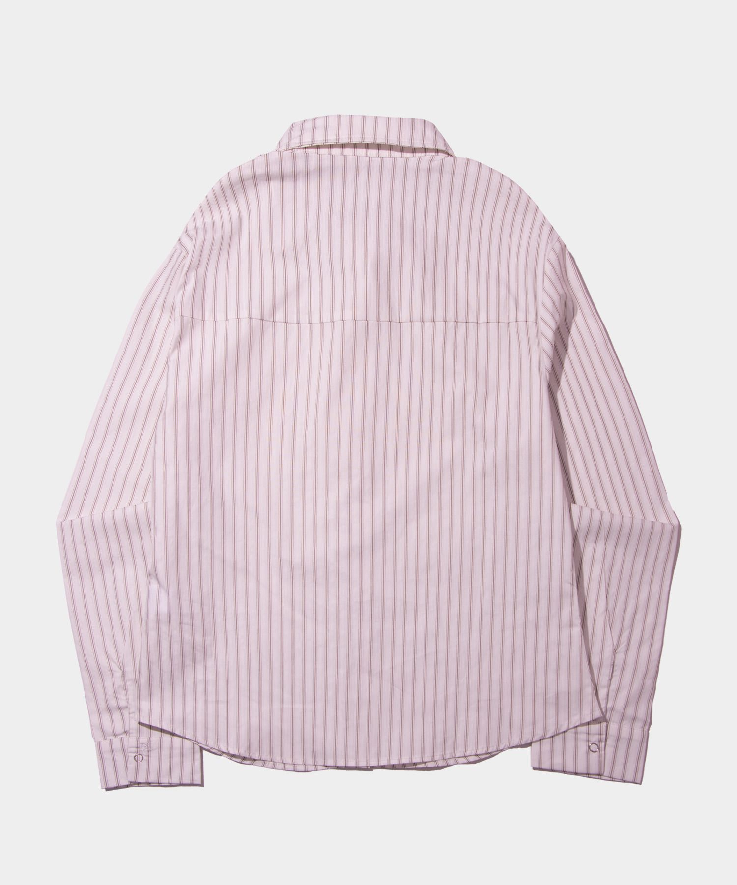 MUSINSA公式 | PLACE STUDIO All Day Classic Cotton Stripe Basic Shirt [Pink]